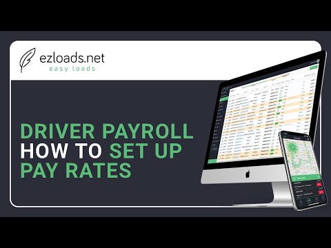 Driver Payroll - How to set up pay rates