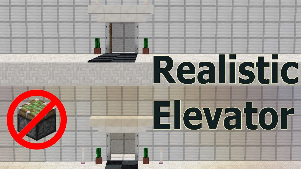 Realistic Piston elevator without Sticky pistons (Tutorial)