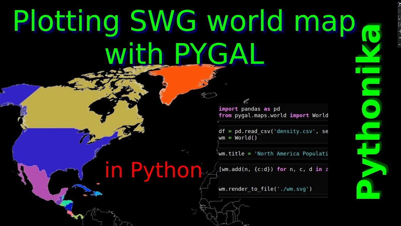 World map with PyGal in Python in SVG format