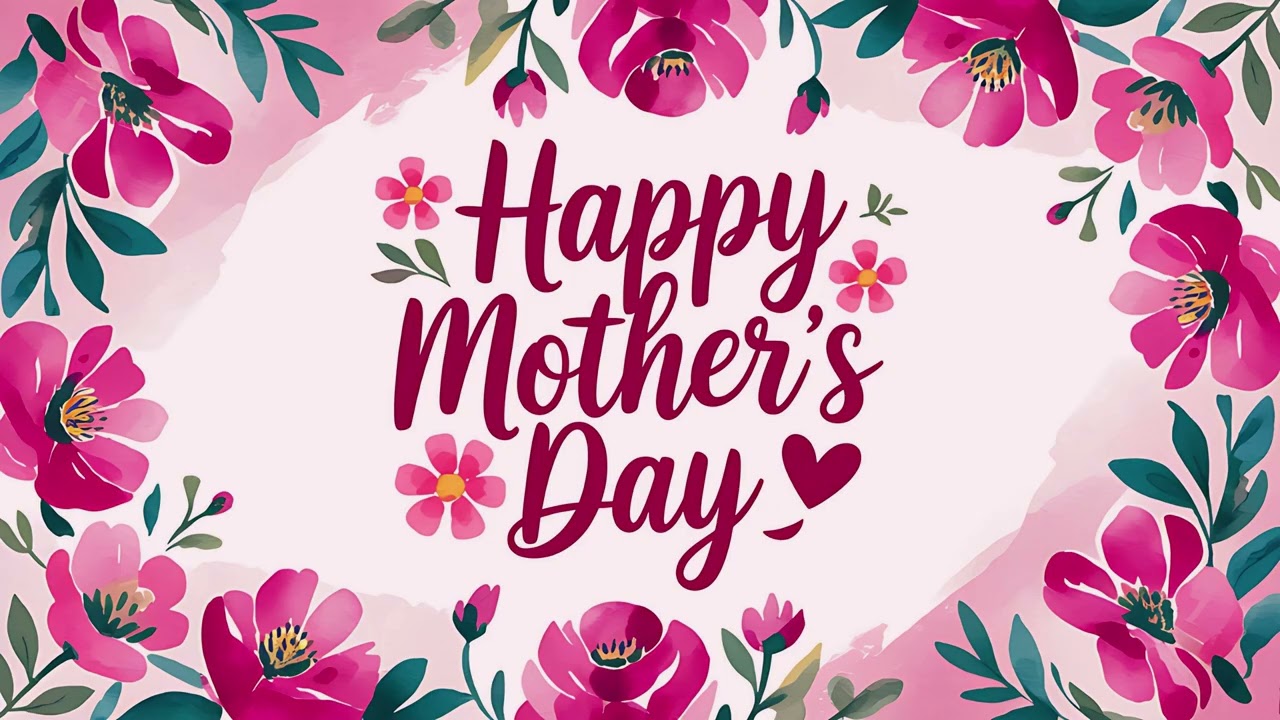 Happy Mothers Day | 4k TV screensaver | Pink floral background | Mother's Day artwork #tvscreensaver