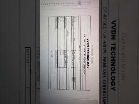 salary Slip format for Excel biggners