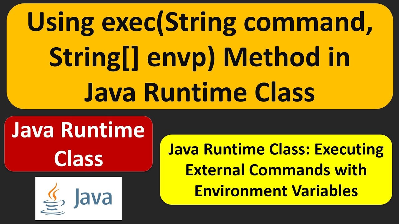Using exec(String command, String[] envp) Method in Java Runtime Class