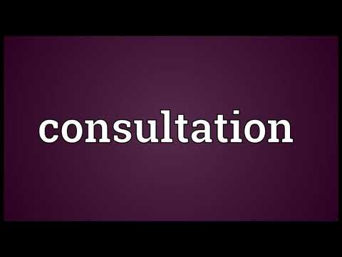 Consultation Meaning