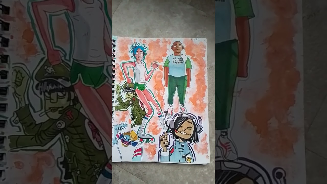 gorillaz page :) #art #artist #gorillaz #2d #noodle #noodles #murdoc #russ