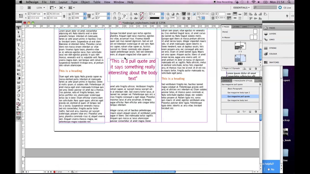 Adobe InDesign Crash Course How to Create Pull Quotes Using Text Wrap