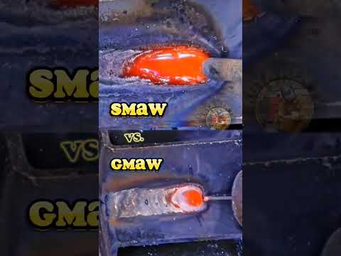 SMAW Welding vs. GMAW Welding#wedding #GTAW #SMAW #welder #fypwelding