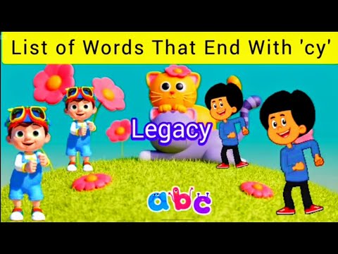 Fun With English: List of Words That End With 'cy'