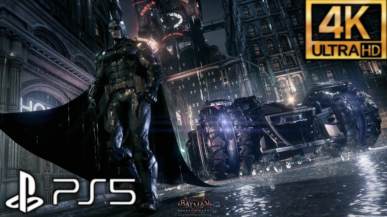 Batman Batmobile Entry Scene l Batman Arkham Knight Ps5 4k UHD (Playstation 5)