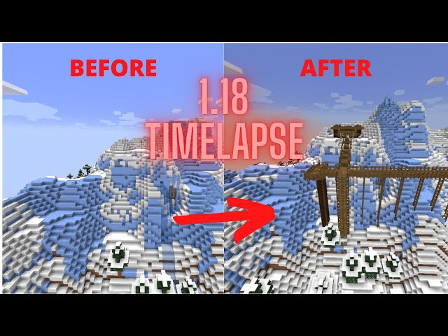 1.18 Snowy Mountain Base Minecraft Map