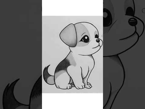 🐾 Cute Puppy Drawing | Easy Step by Step Pencil Sketch | Drawing for Beginners #shorts #puppy
