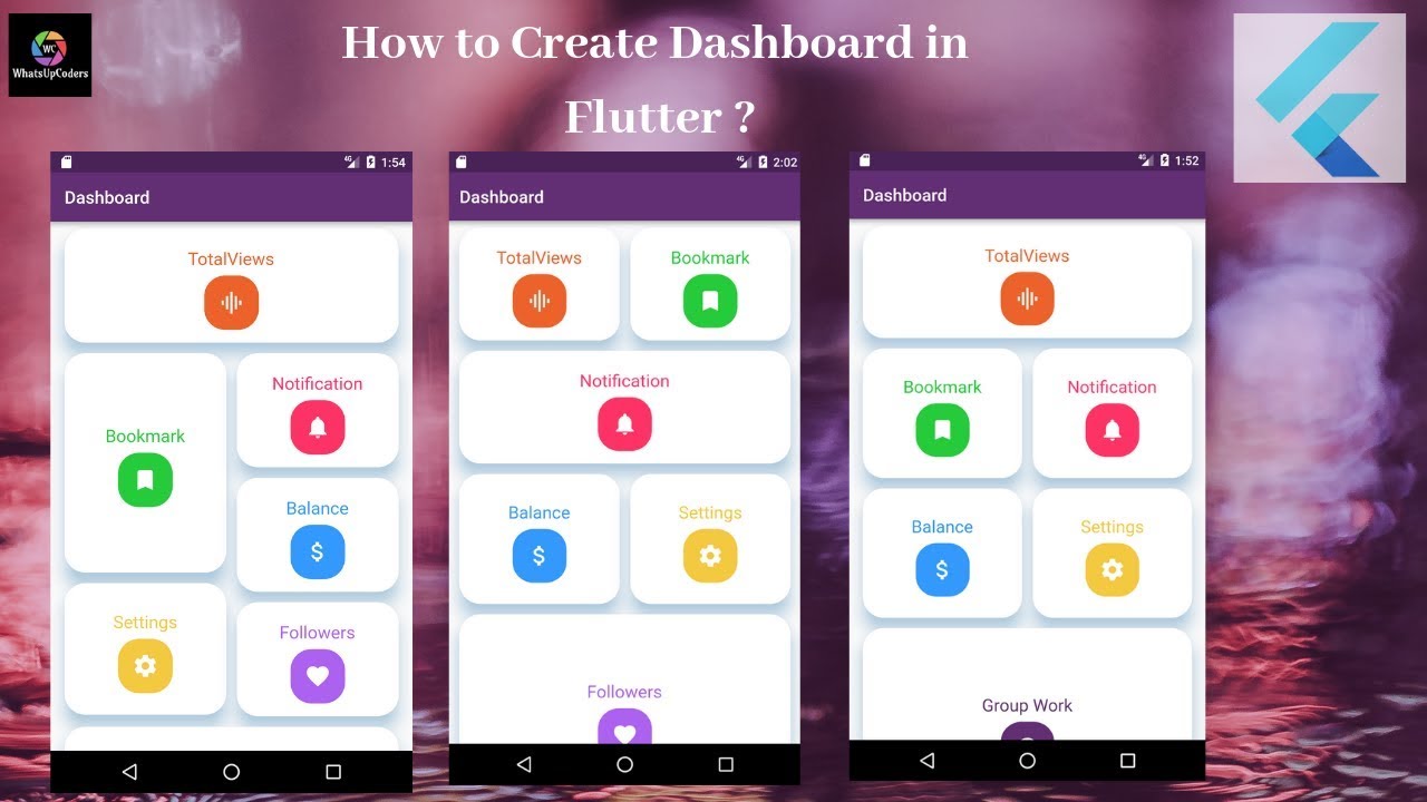 Flutter Tutorial - Flutter Dashboard Tutorial Part -1