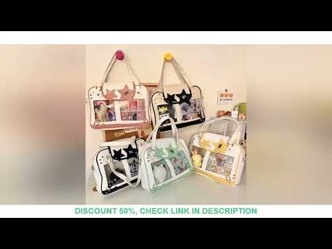 Y2K Trendy Star Ita Bag Lolita Girl Transparent Pocket Fashion Crossbody Bag Women's DIY Display Sho