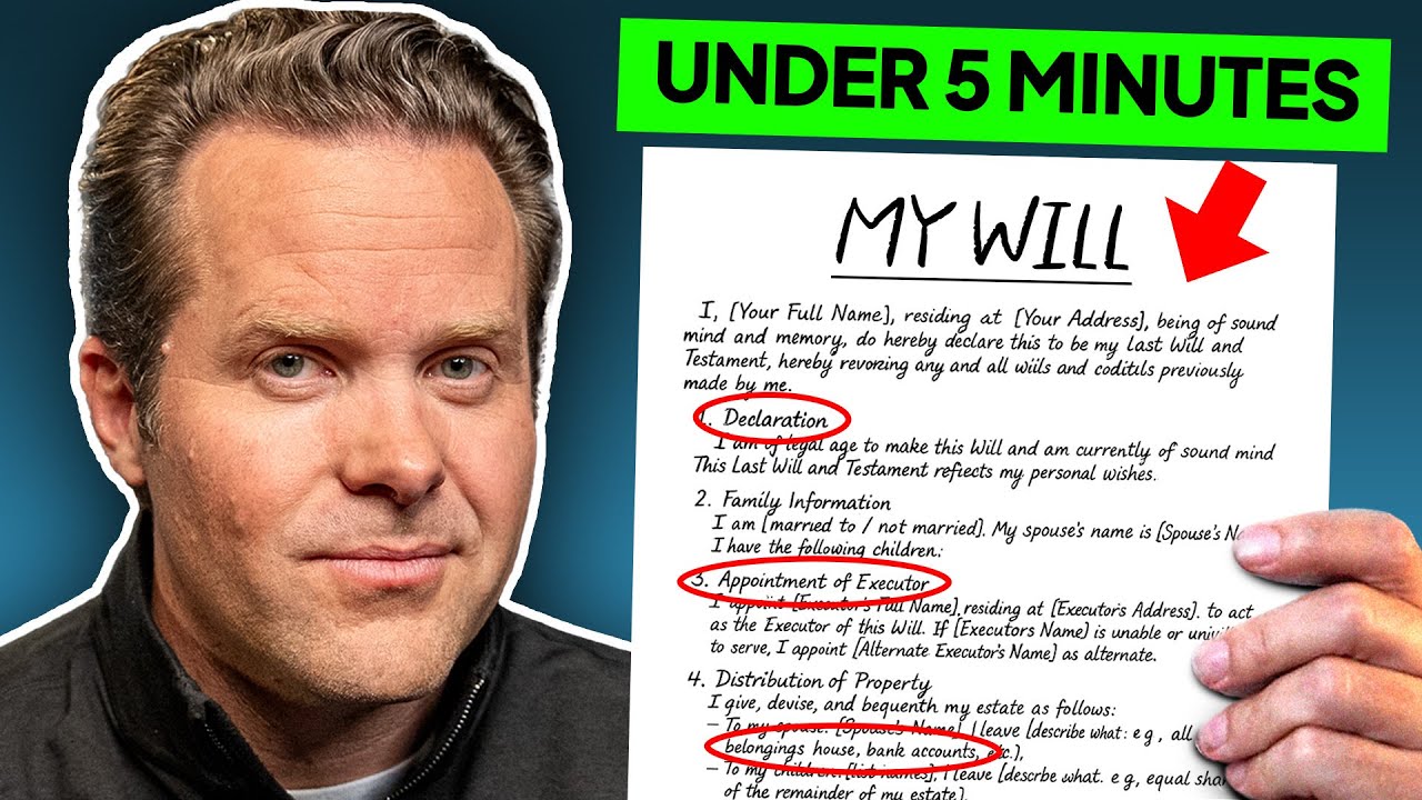 How to Make a LEGAL Will in 5 Minutes [Wealth Lawyer Explains]