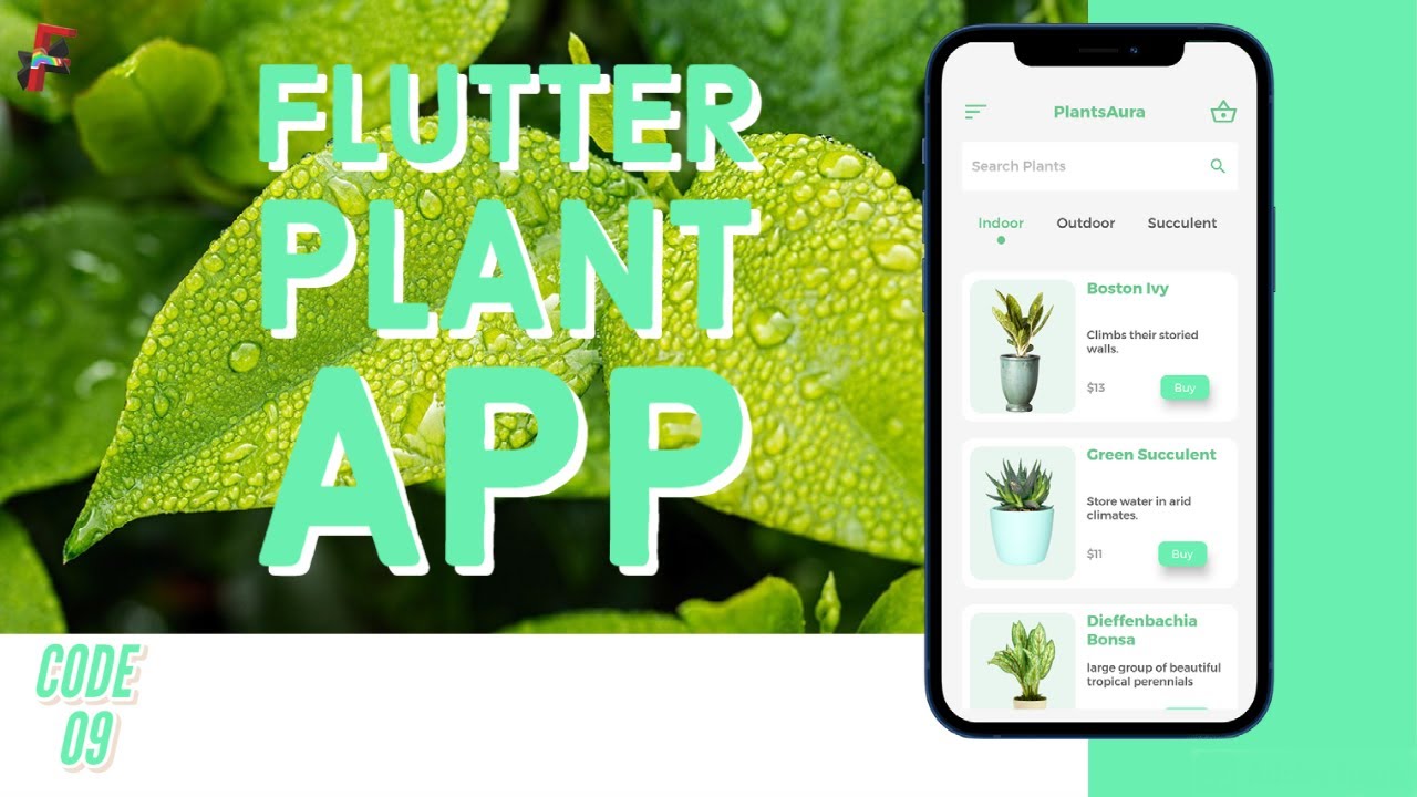 Flutter Plant App  - Flutter UI - With Source Code - Speed Code -  Code-09