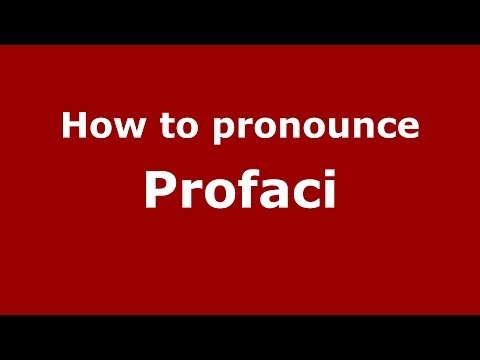 How to pronounce Profaci (Italian/Italy) - PronounceNames.com