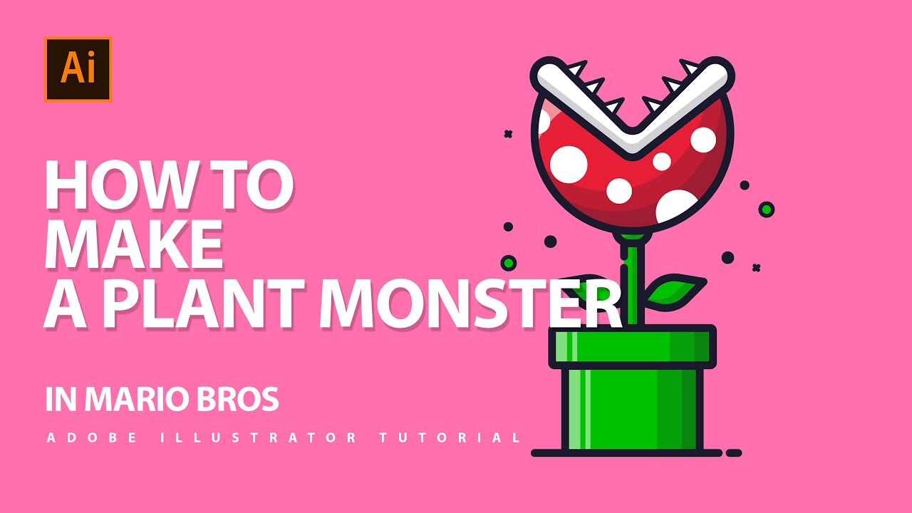 How To Make A Plant Monster In Mario Bros Flat Design