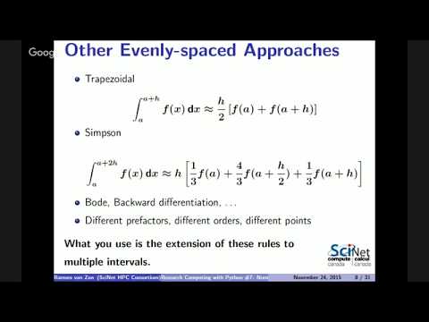 Research Computing with Python lecture 7: Numerical Integration and ODEs