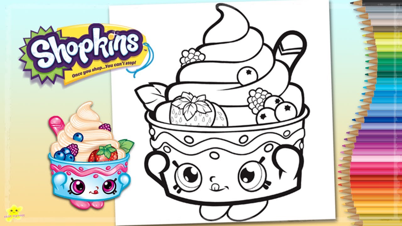 Shopkins Yo-Chi Coloring Page | Kiddie Playtime