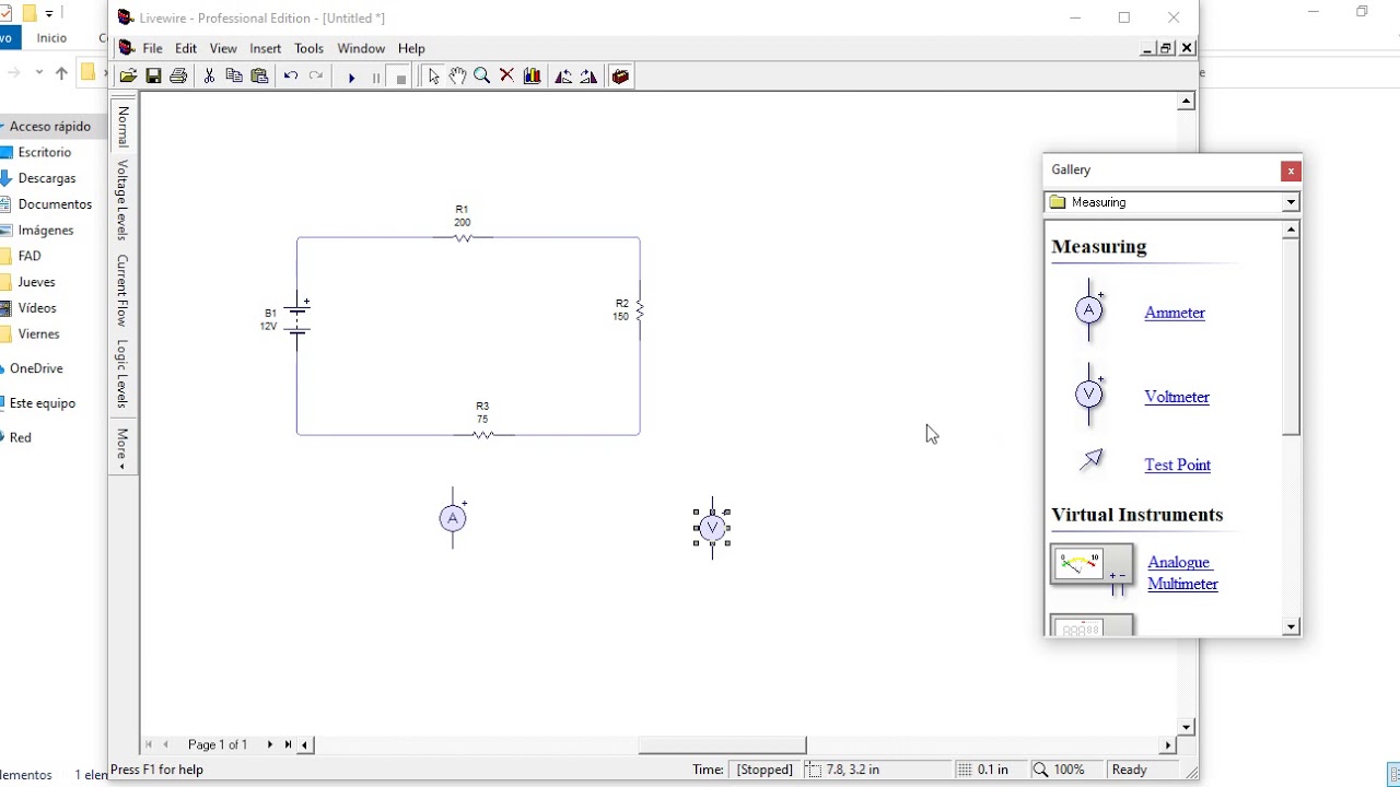Simulación de circuitos electrónicos con Livewire