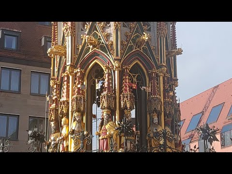 Schöner Brunnen, Nuremberg, Middle Franconia, Bavaria, Germany, Europe