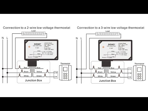 120V On/Off Switching Electric Heating Relay with Built-in 24V Transformer, OONO F-1057