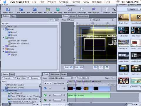 DVD Studio Pro Tutorial | 101 | Basic Templates