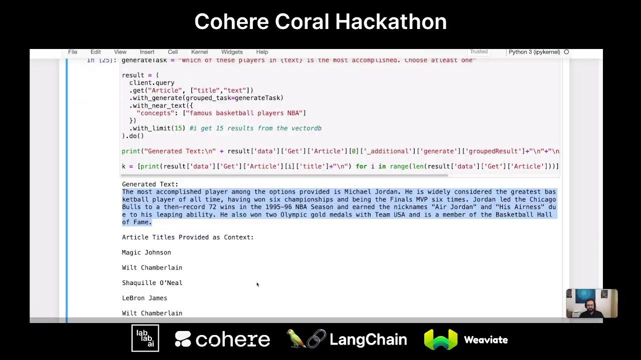 Cohere Coral Hackathon: Workshops