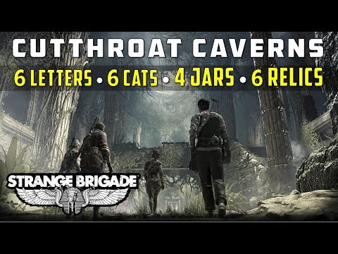 Every Collectible in Cutthroat Caverns (All Relics, Jars, Cats, Letters Location) - STRANGE BRIGADE