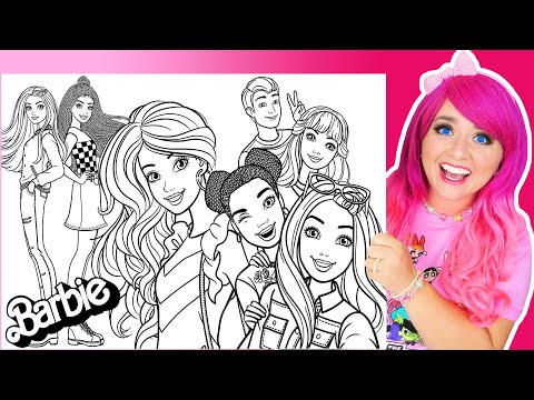 Coloring Barbie & Friends Coloring Pages | Barbie, Ken, Brooklyn, Nikki & Daisy Coloring Videos