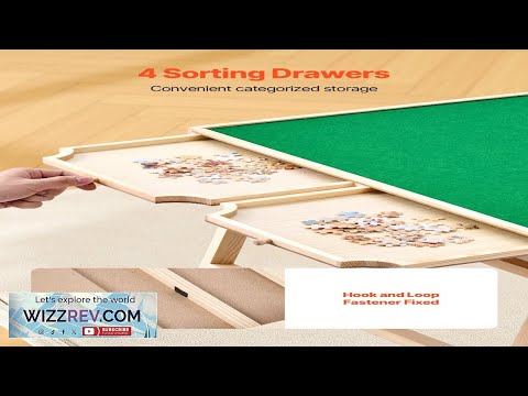 1500 Piece Puzzle Board with Folding Leg Drawer Portable Wooden Jigsaw 34x25 Review