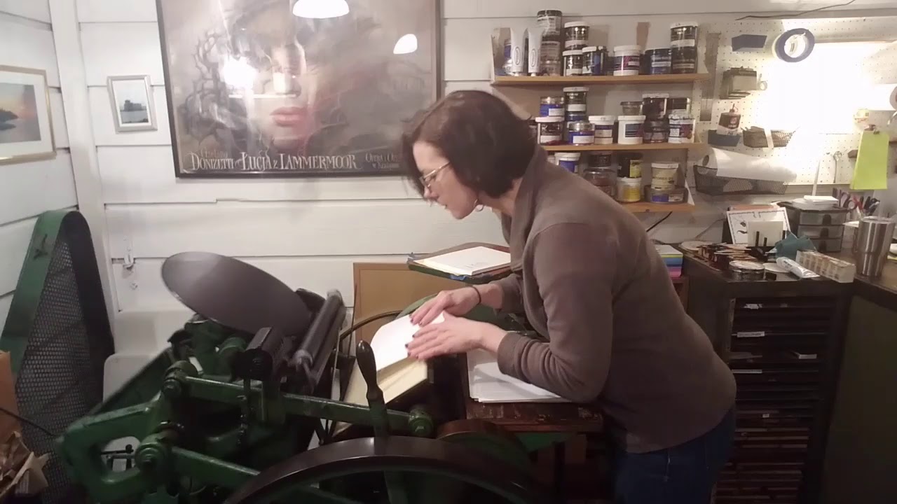 Letterpress printing a poetry broadside, by inviting in Austin, TX