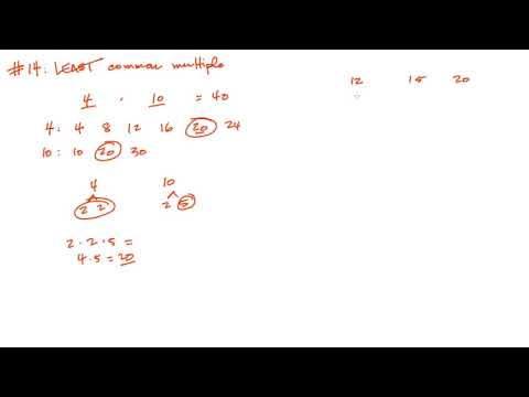 ACT Math Topic 14: Least Common Multiple (LCM)