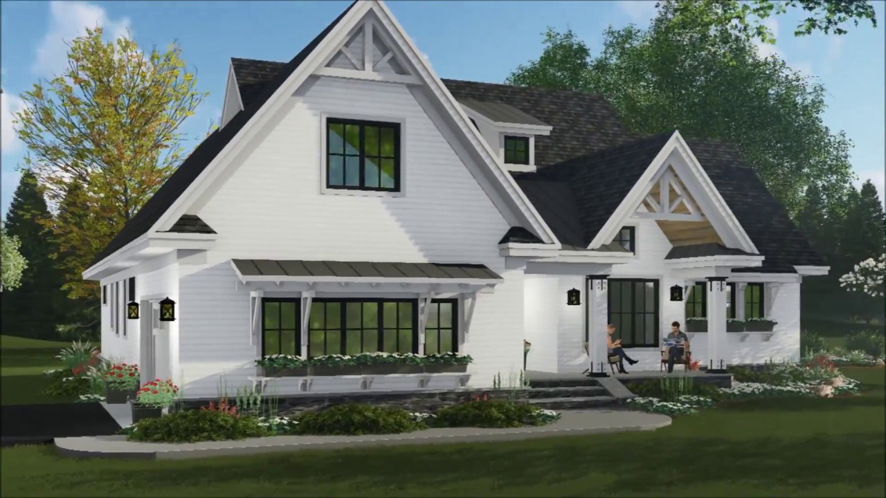 Architectural Designs Modern Country Craftsman Plan 14672RK Tour