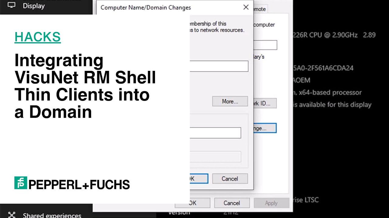 Pepperl+Fuchs Hacks: Integrating VisuNet RM Shell Thin Clients into a Domain
