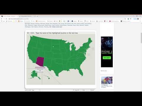 The U.S.A/The 50 States Map Quiz