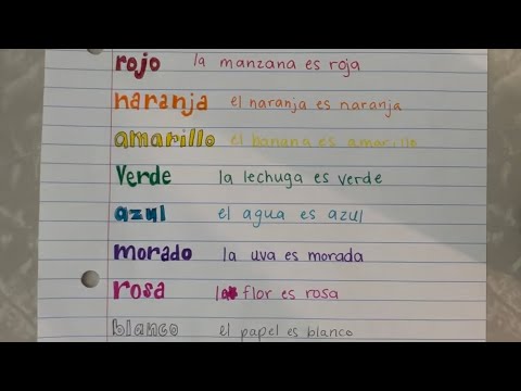 Los Colores: The Spanish Colors