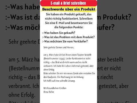 Beschwerde E-Mail auf Deutsch schreiben – A2/B1 Beispiel & Tipps