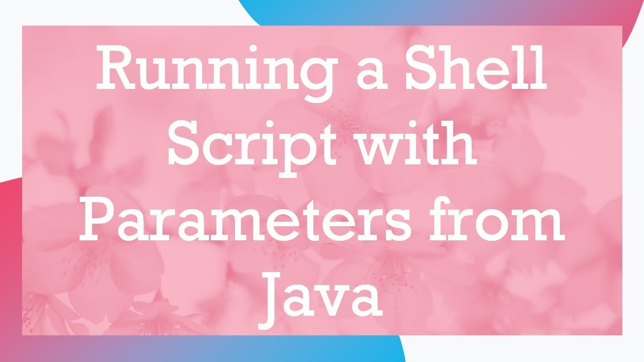 Running a Shell Script with Parameters from Java