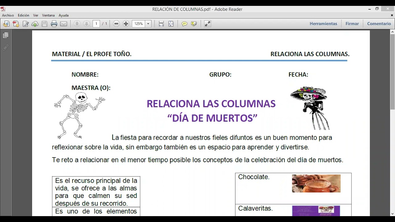 ACTIVIDAD: RELACIONA LAS COLUMNAS.