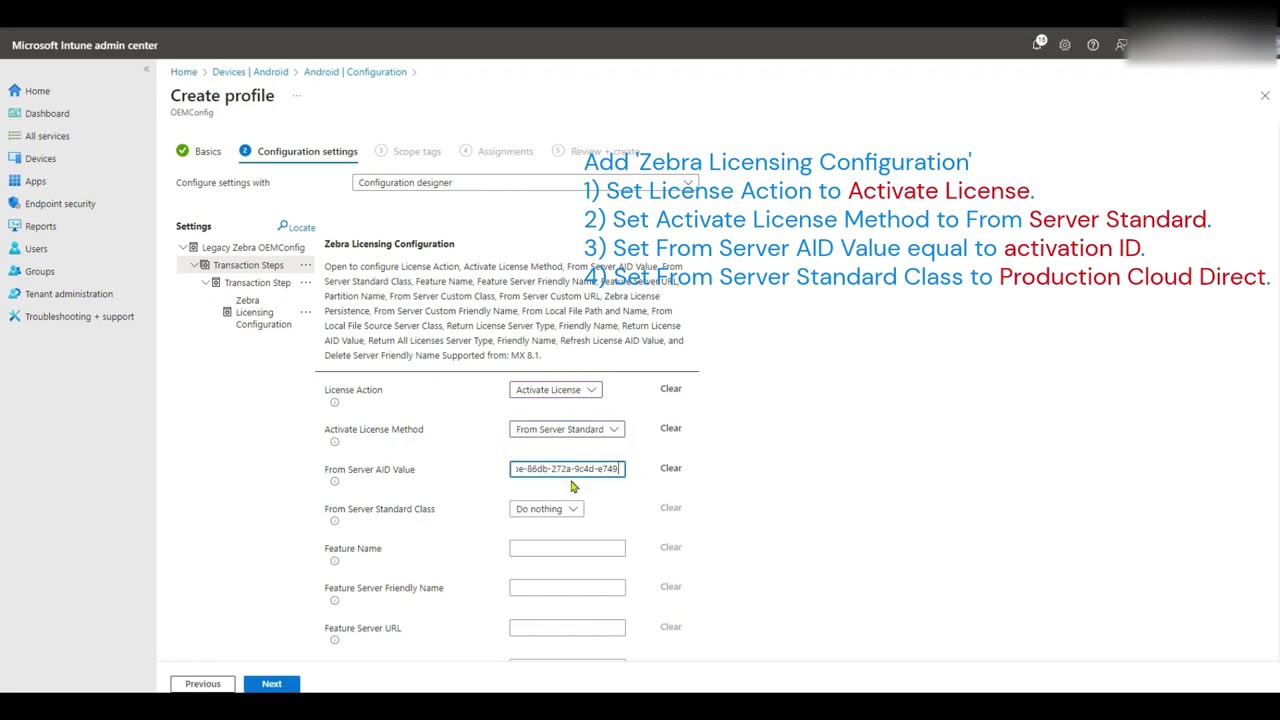 Activation EB License via Legacy OEMConfigv11 5 x