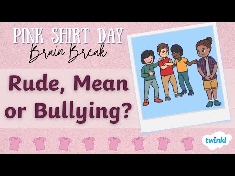 Rude, Mean or Bullying? 🤔 Pink Shirt Day Trivia 🩷 Brain Break