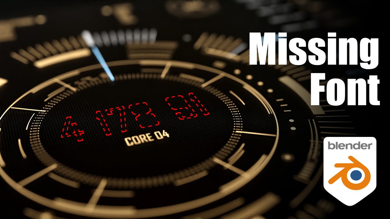 Easy Fix for Missing Fonts - HUD & UI Elements in Blender | Tutorial