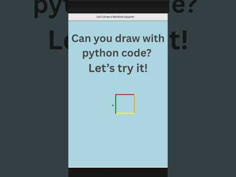 CREATE a Square in Minutes with Python Turtle!
