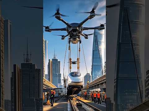 ai Railway Construction via Drones:The Technology of the Future #ai #shorts #military #wildlife
