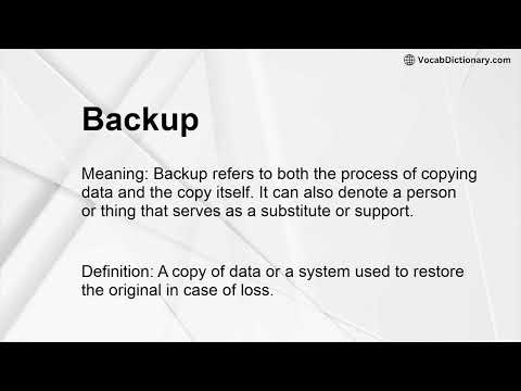 Backup Meaning