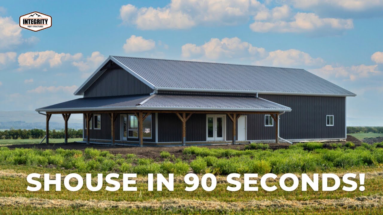 Building a Post-Frame home, the Shouse | Time-lapse Home Construction
