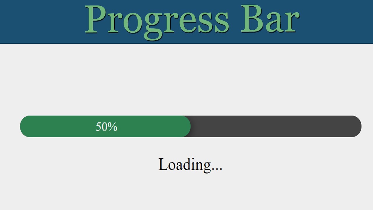 Build a Progress Bar | Web Development