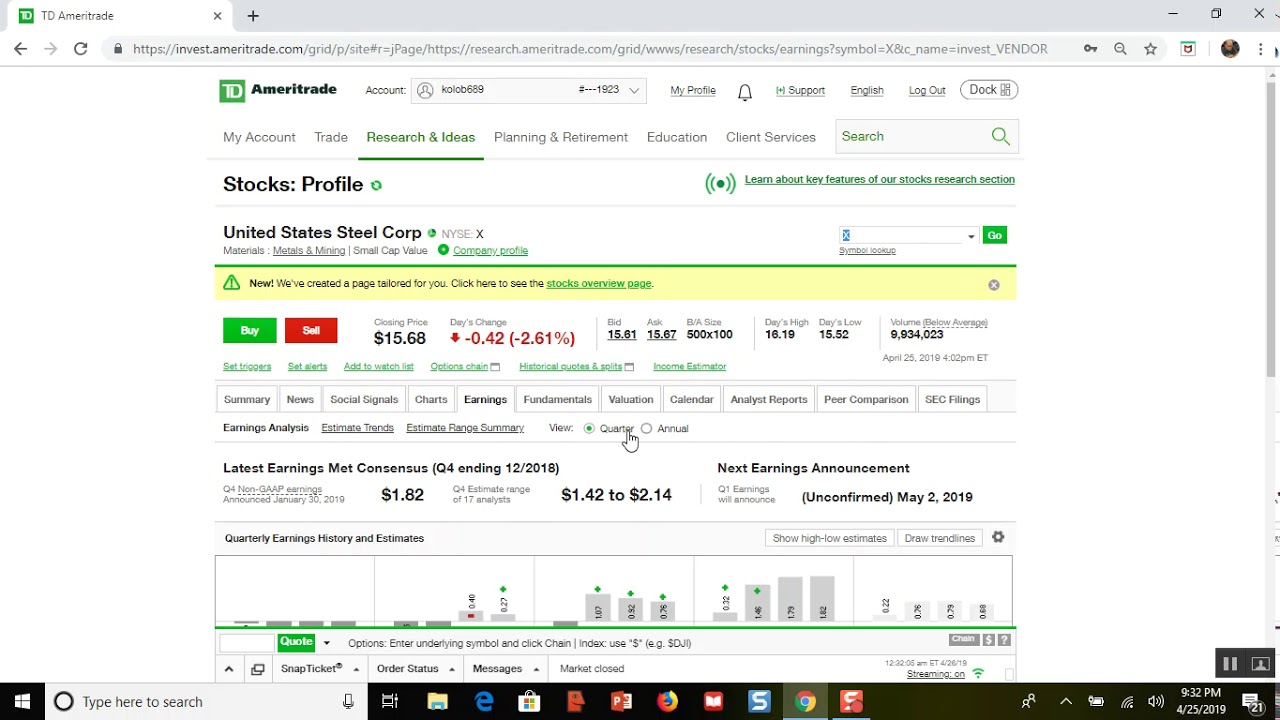 How to adjust/manage your option collar for profit (US Steel 4/25/19)
