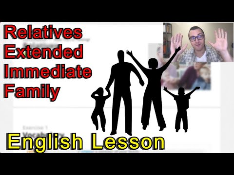 Relatives (Immediate, Extended Family) English Lesson