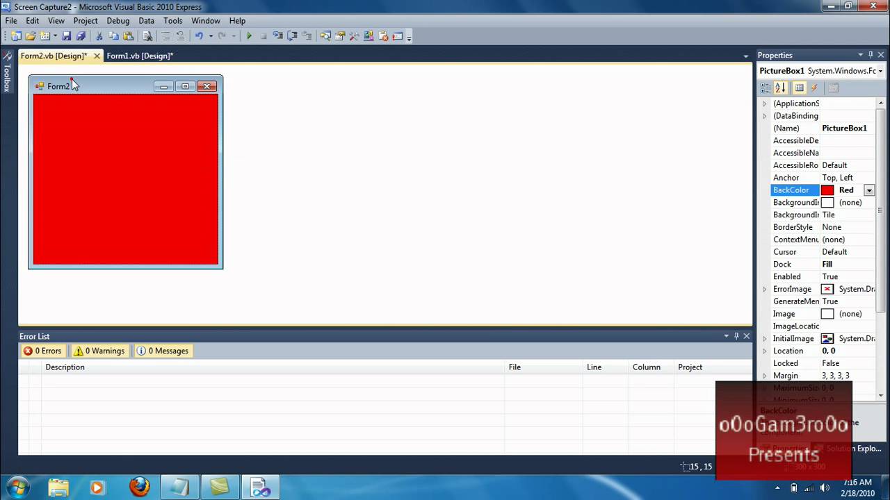 Visual Basic 2008 Tutorial - Screen Capture *UPDATE*